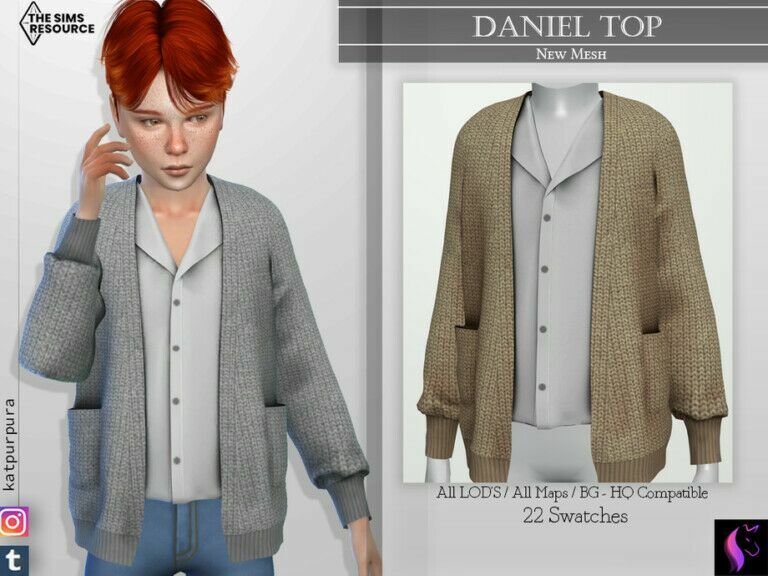 Daniel Top By Katpurpura Sims 4 CC Download