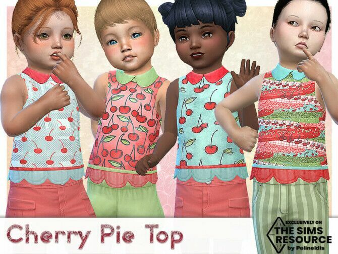 Cherry Pie Top By Pelineldis Sims 4 CC Download