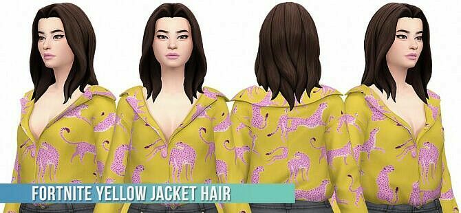 Fortnite Yellow Jacket Hair Conversionedit At Busted Pixels Sims 4 CC ...
