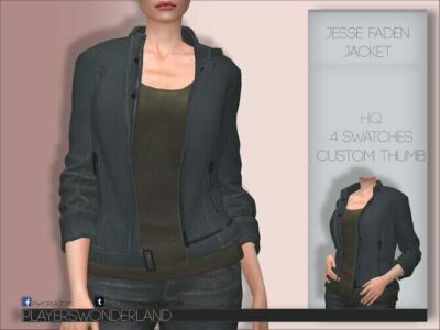 Jesse Faden Jacket By Playerswonderland Sims 4 CC Download