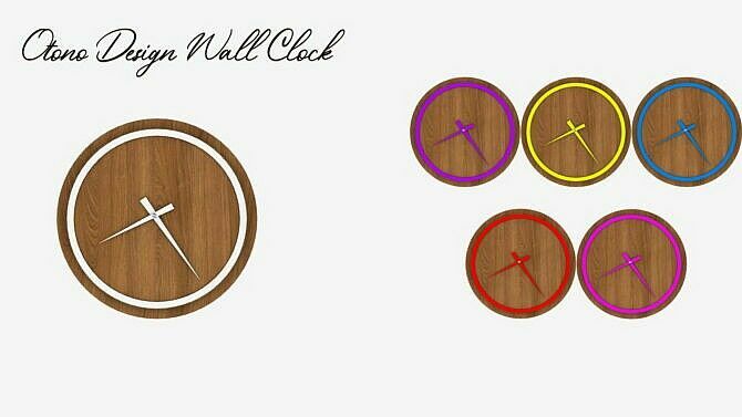 Otono Design Wall Clock At Sunkissedlilacs Sims 4 CC Download