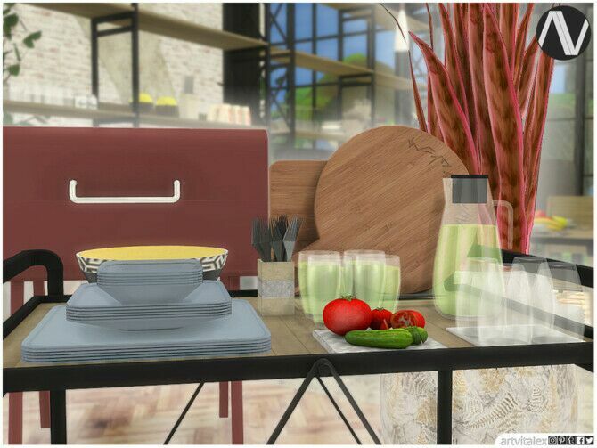 Tyler Outdoor Dining Extra By Artvitalex Sims 4 CC Download