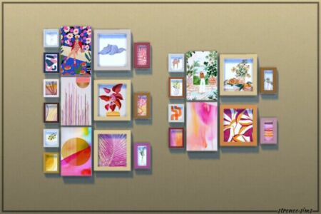 Collage Wall ART Sets At Strenee Sims Sims 4 CC Download