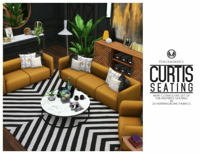 Curtis Seating At Simsational Designs Sims 4 CC Download