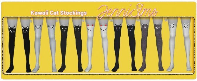 Kawaii CAT Stockings By Jenni Sims Sims 4 CC Download