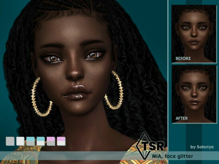 MIA Face Glitter By Soloriya Sims 4 CC Download