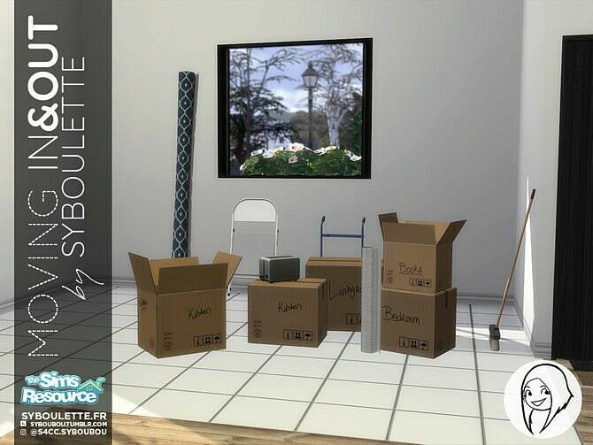 Moving In & OUT SET By Syboubou Sims 4 CC Download