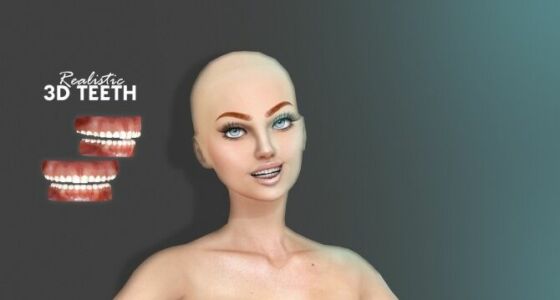Recent – 3D Realistic Teeth By Thiago Mitchell By Redheadsims Sims 4 CC ...