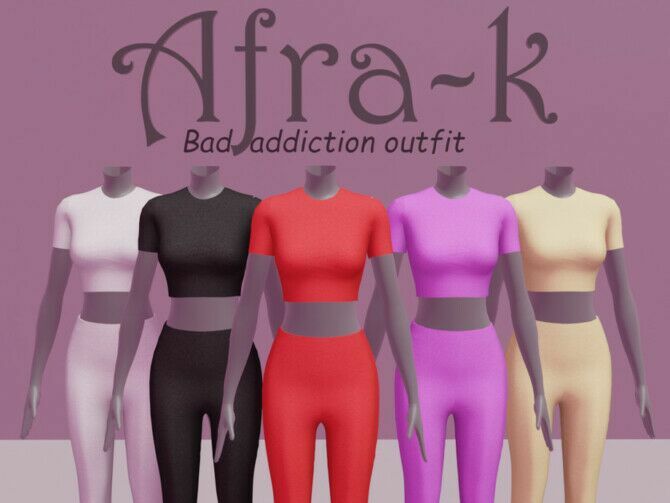 BAD Addiction Outfit By Akaysims Sims 4 CC Download