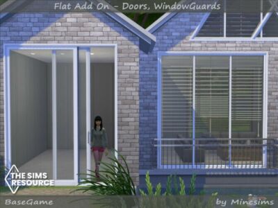 Flat Addon – Doors And Window Guards By Mincsims Sims 4 CC Download