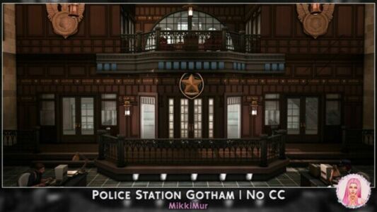 Police Station Gotham At Mikkimur Sims 4 CC Download