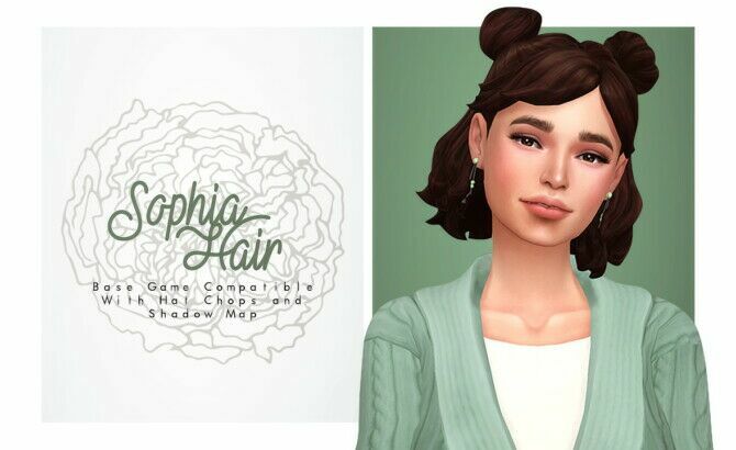 Sophia Hair At Isjao Sims 4 CC Download