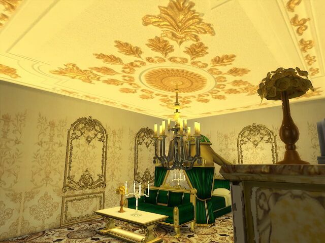 Amazing Golden Ornamented Ceilings SET VI At Anna Quinn Stories Sims 4 ...