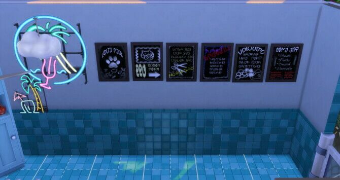 Menu/Specials Chalkboards For Your Business Venues Sims 4 CC Download