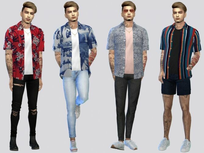 Large Open Shirts By Mclaynesims Sims 4 CC Download