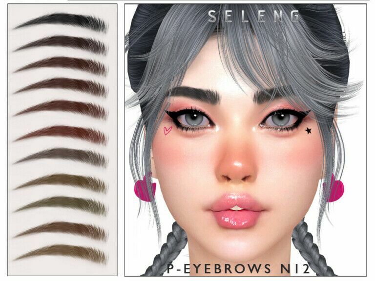 P-Eyebrows N12 By Seleng Sims 4 CC Download