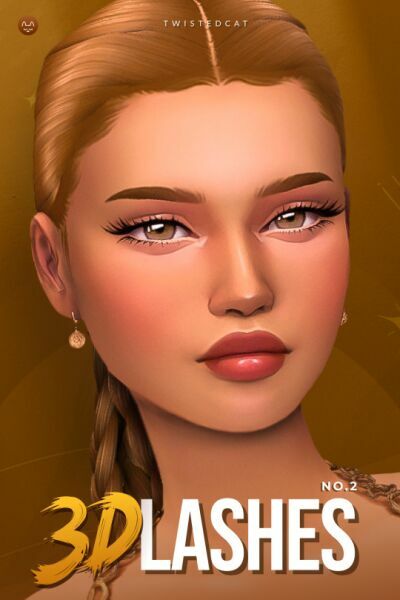 3D Eyelashes NO.2 By Twisted-Cat Sims 4 CC Download