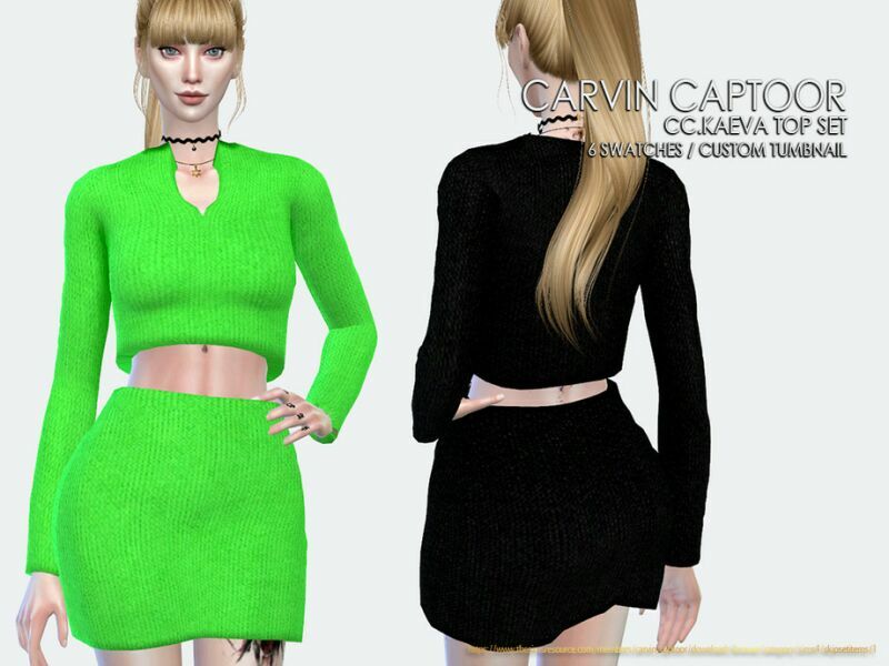 Cc.kaeva TOP SET By Carvin Captoor Sims 4 CC Download
