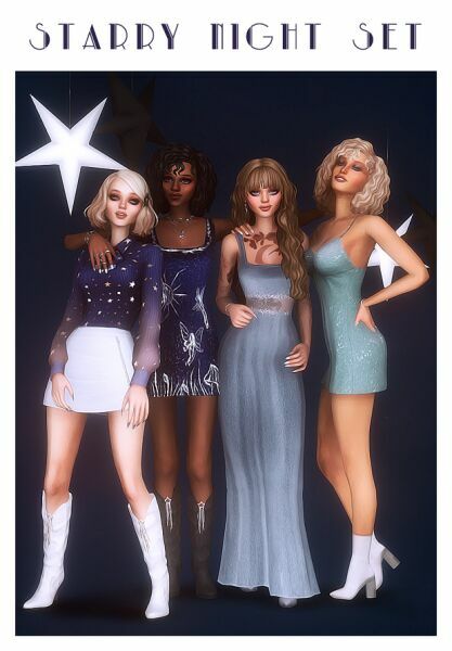 Starry Night SET By Kamiiri Sims 4 CC Download