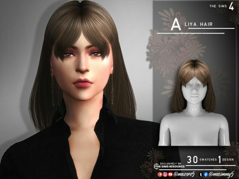 Aliya Hair By Mazero5 Sims 4 CC Download