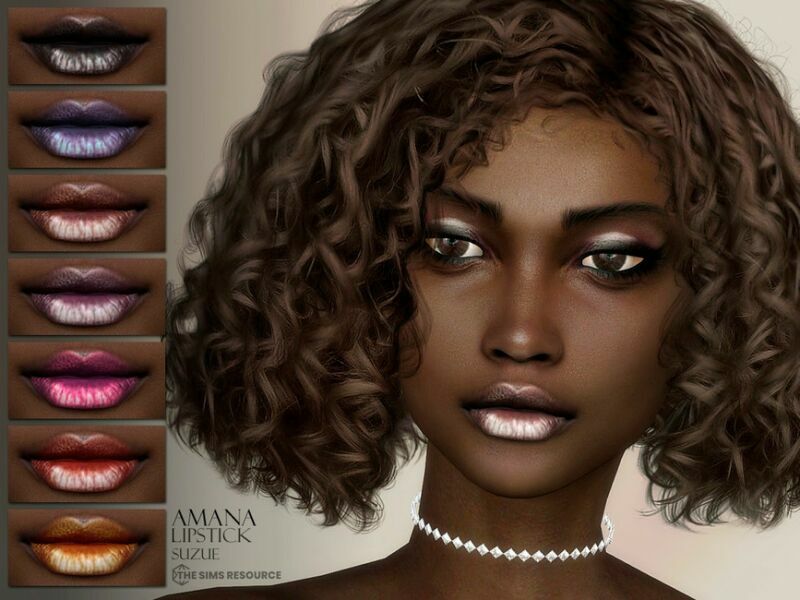 Amana Lipstick N41 By Suzue Sims 4 CC Download