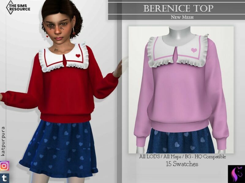 Berenice TOP By Katpurpura Sims 4 CC Download