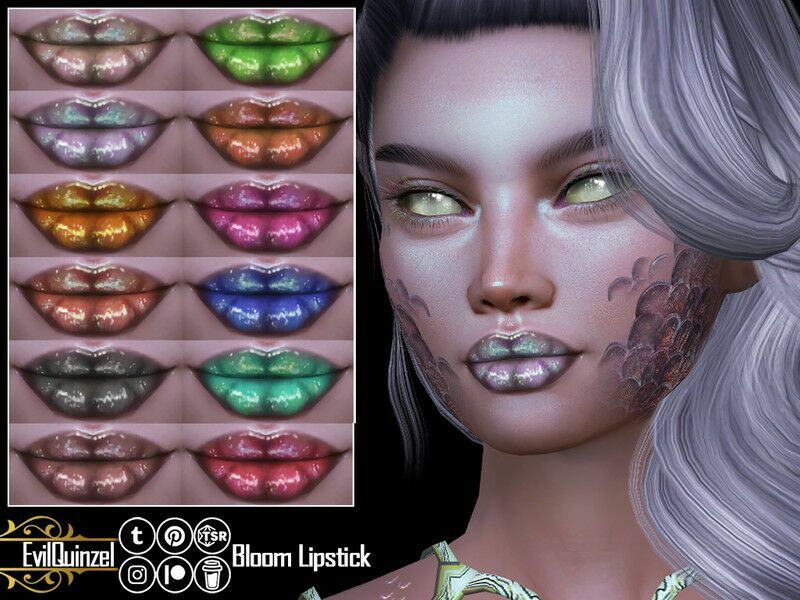 Bloom Lipstick Sims 4 CC Download