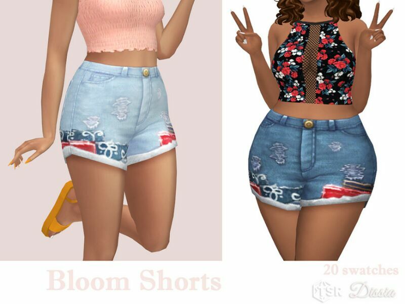 Bloom Shorts By Dissia Sims 4 CC Download