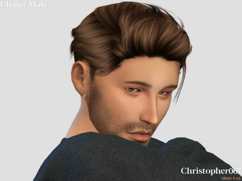 Chalet Earrings Male By Christopher067 Sims 4 CC Download