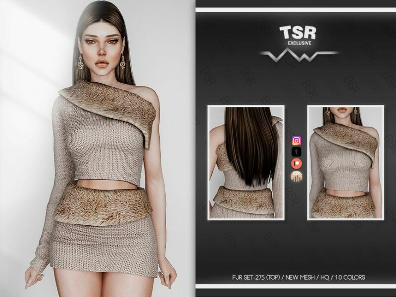FUR SET-275 (TOP) BD812 By Busra-Tr Sims 4 CC Download