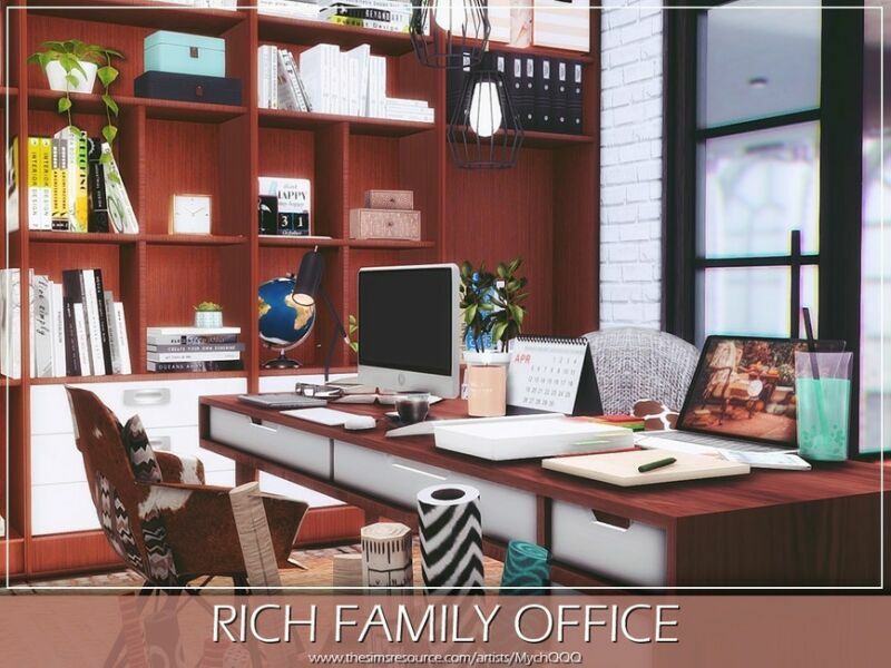 Rich Family Office By Mychqqq Sims 4 CC Download