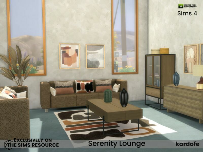 Serenity Lounge By Kardofe Sims 4 CC Download