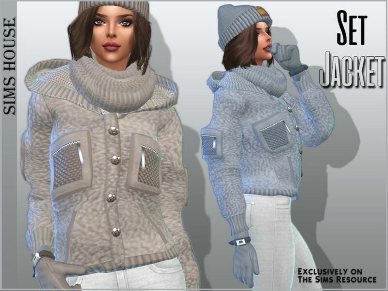 SET Women’S Teddy Jacket Sims 4 CC Download