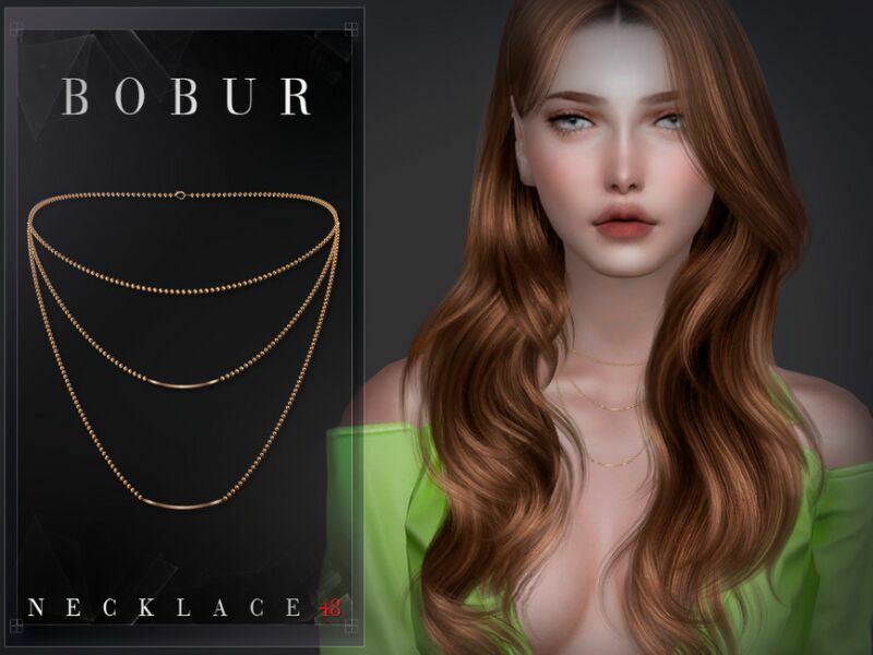 Triple Chain Necklace By Bobur3 Sims 4 CC Download