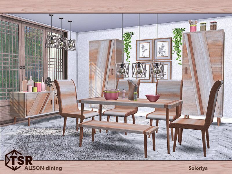 Alison Dining By Soloriya Sims 4 CC Download