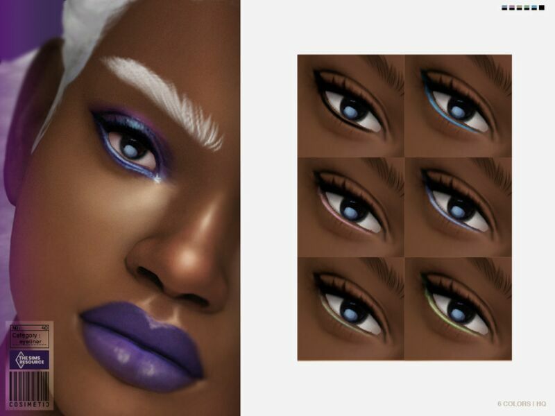 Atlantis Eyeliner | N40 By Cosimetic Sims 4 CC Download