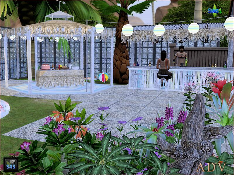 Beach BAR Sims 4 CC Download