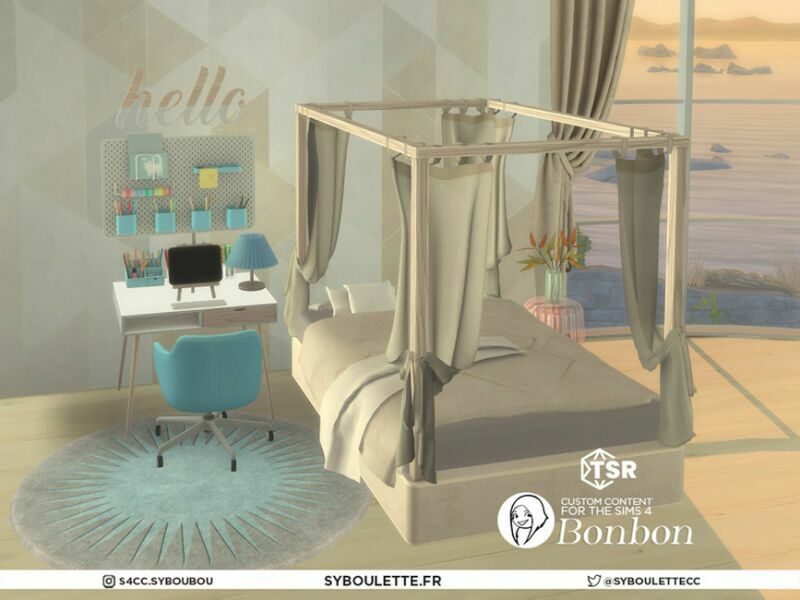 Bonbon Bedroom SET Part 2 By Syboubou Sims 4 CC Download
