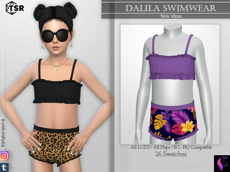Dalila Swimwear By Katpurpura Sims 4 CC Download