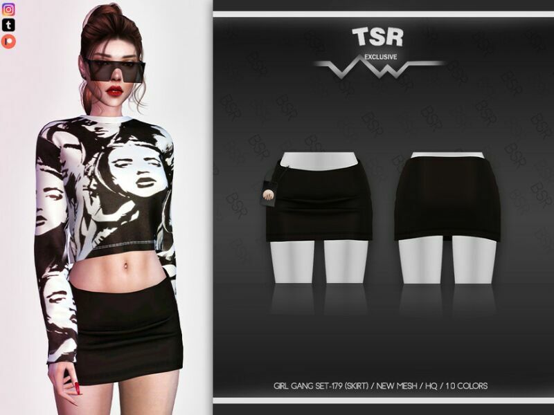 Girl Gang SET-179 (Skirt) BD610 By Busra-Tr Sims 4 CC Download