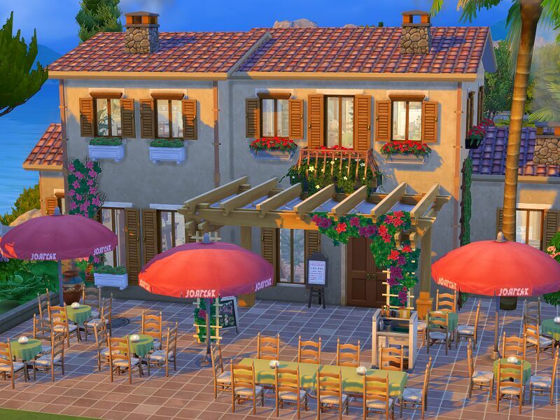 Italian Restaurant – NO CC By Flubs79 Sims 4 CC Download