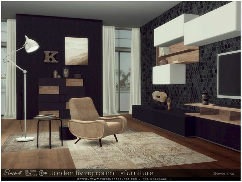 Jorden Livingroom Furniture By Severinka_ Sims 4 CC Download