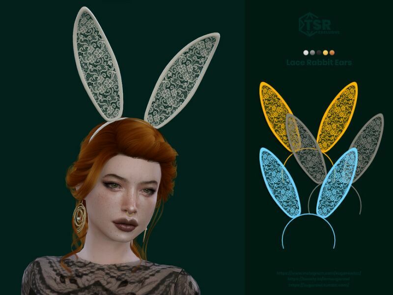 Lace Rabbit Ears Sims 4 CC Download