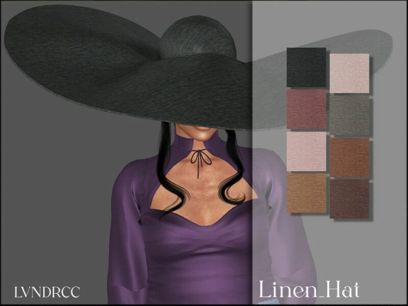 Linen_Hat By Lvndrcc Sims 4 CC Download