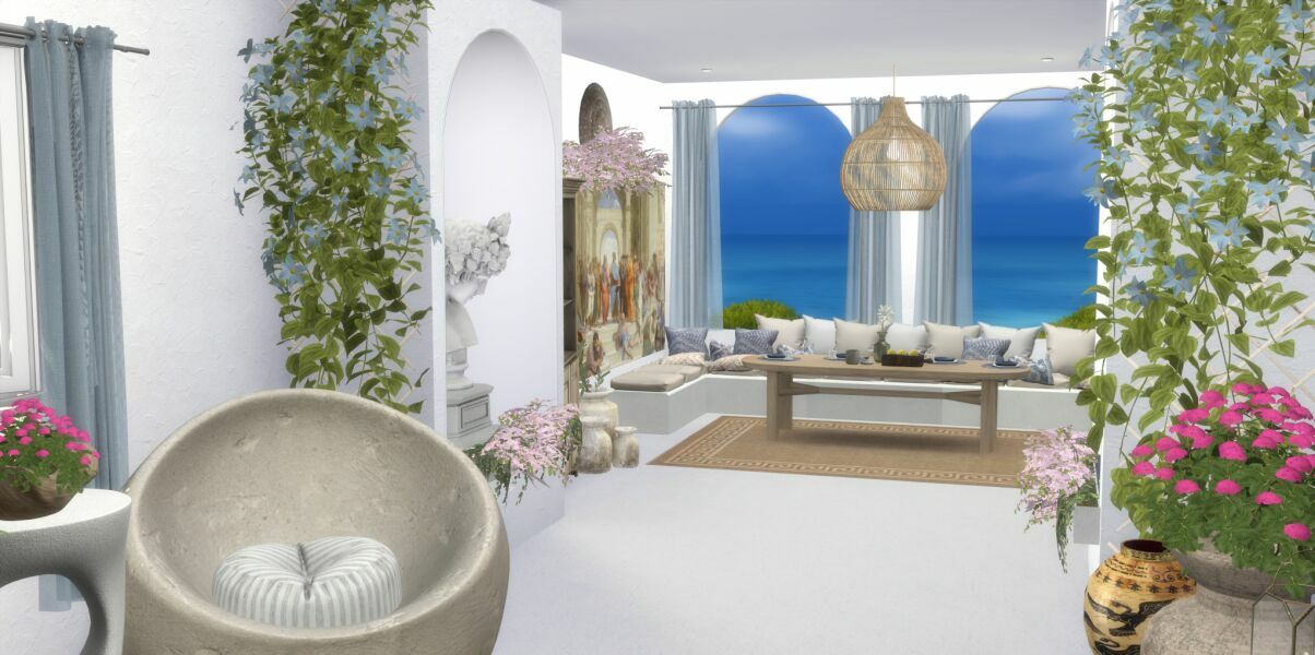 Luxury Greek Villa CC Build By Similebuilds Sims 4 CC Download