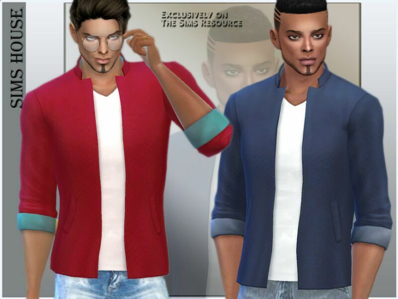 Men’S Blazer With T-Shirt Sims 4 CC Download