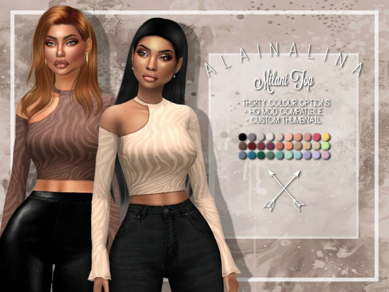 Milani TOP By Alainalina Sims 4 CC Download