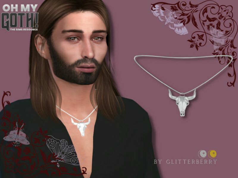 OH MY Goth- Dorian Necklace By Glitterberryfly Sims 4 CC Download