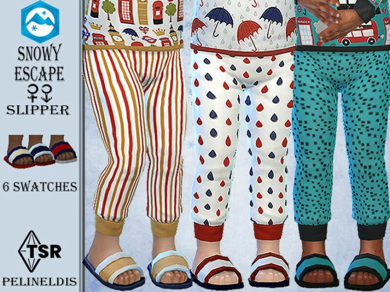 Open TOE Slippers – Needs Snowy Escape By Pelineldis Sims 4 CC Download