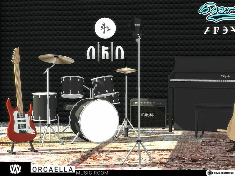 Orcaella Music Room By Wondymoon Sims 4 CC Download